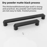 China Modern Black Matte L-Shaped Diagonal Anti-Collision Bathroom Glass Door Handle Stainless Steel Handrail Wood Iron Shower for sale