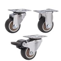 China Silent Rigid TPR Rubber Furniture Casters Swivel Ball Bearing Wheels for Office & Hospitals Trolleys Kitchen/Workshop Use for sale