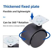 China Modern 2.5 Inch Flat Snap Spring Casters Silent Universal Nylon Wheels for Dining Kitchen Furniture Appliances Direct Factory for sale