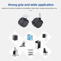 China Modern 2.5 Inch Flat Snap Spring Casters Silent Universal Nylon Wheels for Dining Kitchen Furniture Appliances Direct Factory for sale