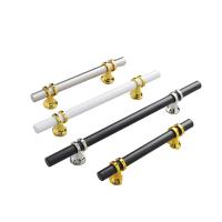 China Modern Nordic Stainless Steel Cabinet Door Gold Handle Free Sample Zinc Alloy for American Wardrobe Furniture Kitchen Drawer for sale