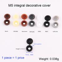 China Modern Three-in-One Concealment Protective Cap for Furniture Wardrobe Self-Tapping Plastic Integrated Cover Furniture Hardware for sale
