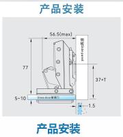 China Modern Design Frameless Glass Door Mirror Cabinet Hinge 110 Degree Hydraulic Iron Soft Closing for Bedroom Furniture for sale