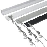 China Modern Gallery Exhibition Picture Hanging Rail Adjustable Slot Guide Calligraphy Hook Mouldings for Wall Hanging for sale