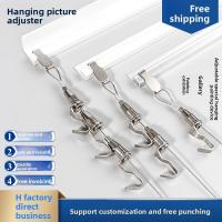 China Modern Gallery Exhibition Picture Hanging Rail Adjustable Slot Guide Calligraphy Hook Mouldings for Wall Hanging for sale