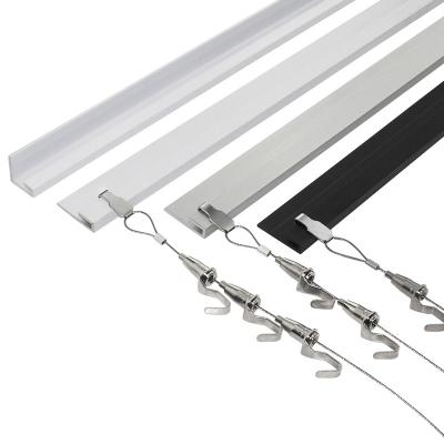 China 1-Year Hanging Calligraphy Mirror Exhibits Modern Steel Wire Picture Hanging Guide Rail Metal Door Window Accessories Screw for sale