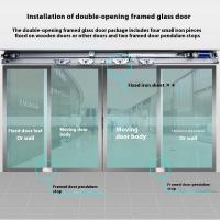 China Modern Design Heavy-Duty Automatic Anti-Pinch Safety Glass Electric Sliding Door Controller Brushless Motor Aluminum Alloy 100kg for sale