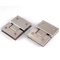 China Matte Black 304 Stainless Steel 180 Degree Soft Close Shower Room Clamp Rose Gold Folding Hinge Glass 4mm Thickness Modern for sale
