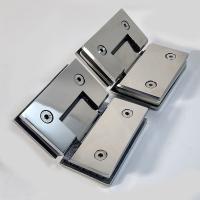 China Matte Black 304 Stainless Steel 180 Degree Soft Close Shower Room Clamp Rose Gold Folding Hinge Glass 4mm Thickness Modern for sale