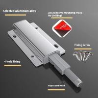 China Modern Design Self-Bounce Handle Heavy Pressure Aluminum Alloy Cabinet Drawer Invisible Wardrobe Door Made China Factory Direct for sale