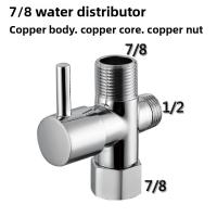 China 7/8 Copper Core Splitter Valve ABS Plastic Shower Head Accessory Bathroom Faucet Converter Valve Toilets Bidet Accessory for sale