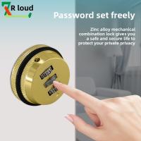 China Modern Design Iron Concealed Cabinet Lock Zinc Turn Tongue Password-Protected Wardrobe File for Bedroom Gym Household Furniture for sale