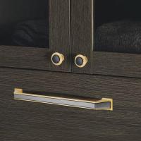 China Modern Nordic Style Luxury Stainless Steel Furniture Handles Dual Color Knobs Durable Living Room Cabinet Drawer Wardrobe for sale