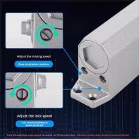 China Modern 90 Degree Positioning Opener Hydraulic Buffer Aluminum Alloy Steel Sliding Track Door Closer Anti-Theft for Hotels for sale