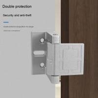 China Sleek Anti-Theft Aluminum Alloy Bolt Buckle Chain Hasp Latch Door Lock 2-Year Warranty Modern American Style Hotels Rooms Screw for sale