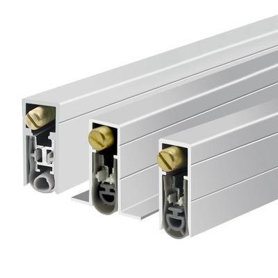 China Modern Door Bottom Sealing Strip Automatic Lifting U-shaped Aluminum Alloy Screw Soundproof Noise Reduction Hidden Hotel Door for sale