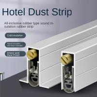 China Modern Door Bottom Sealing Strip Automatic Lifting U-shaped Aluminum Alloy Screw Soundproof Noise Reduction Hidden Hotel Door for sale