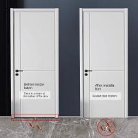 China Modern Door Bottom Sealing Strip Automatic Lifting U-shaped Aluminum Alloy Screw Soundproof Noise Reduction Hidden Hotel Door for sale