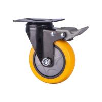 China 2.5 Inch Heavy Duty PU Swivel Castor 60kg Load Capacity Precision Ball Bearing Silent Contemporary Living Room Steel Easy for sale