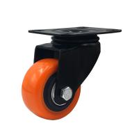 China 2.5 Inch Heavy Duty PU Swivel Castor 60kg Load Capacity Precision Ball Bearing Silent Contemporary Living Room Steel Easy for sale