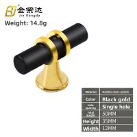 China Nordic Modern Simple Stainless Steel Furniture Handle Black Gold Finish for Drawer Wardrobe Cabinet Door in Living Room for sale