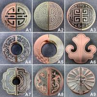 China Antique Retro Large Pull Handle Semi-Circular Traditional Design Aluminum Alloy Plate Villa Apartment Hotels Living Rooms Glass for sale