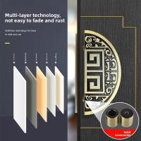 China Antique Retro Large Pull Handle Semi-Circular Traditional Design Aluminum Alloy Plate Villa Apartment Hotels Living Rooms Glass for sale