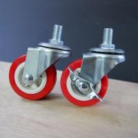 China Direct Factory Sale Universal PVC Caster Furniture Wheel Trolley M6 M8 M10 Screw Rod Brake Plastic Material Hospitals Schools for sale