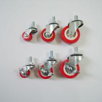 China Direct Factory Sale Universal PVC Caster Furniture Wheel Trolley M6 M8 M10 Screw Rod Brake Plastic Material Hospitals Schools for sale