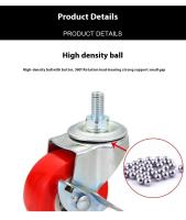 China Direct Factory Sale Universal PVC Caster Furniture Wheel Trolley M6 M8 M10 Screw Rod Brake Plastic Material Hospitals Schools for sale