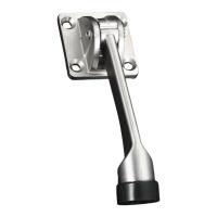 China Modern No-Drill Movable Square Door Stopper Easy Installation Anti-Collision Device Stainless Steel Zinc Alloy for Bedroom for sale