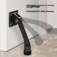 China Modern No-Drill Movable Square Door Stopper Easy Installation Anti-Collision Device Stainless Steel Zinc Alloy for Bedroom for sale