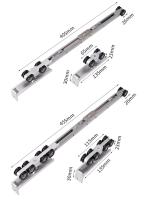China Modern Two-Way Buffer Hanging Wheel Slide Rail Pulley Track Stainless Steel Wooden Sliding Door Window Rollers for Bathroom for sale