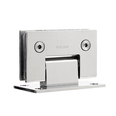 China Thickened 4mm 304 Stainless Steel 4-Hole Glass Door Hinge 90-Degree 180-Degree Folding for Bathroom Shower Room Modern Design for sale