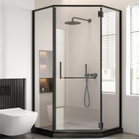 China Thickened 4mm 304 Stainless Steel 4-Hole Glass Door Hinge 90-Degree 180-Degree Folding for Bathroom Shower Room Modern Design for sale