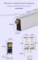 China Automatic Aluminum Alloy Door Bottom Sealing Strip Hotel Door Embedded Invisible Barrier Soundproof Windproof Insulating for sale
