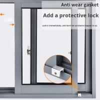 China Xiongfeng No-Drill Screw Sliding Window Limiter Aluminum Alloy Lock Child Protection Anti-Theft Safety Modern Design Glass 16mm for sale