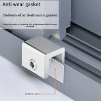 China Xiongfeng No-Drill Screw Sliding Window Limiter Aluminum Alloy Lock Child Protection Anti-Theft Safety Modern Design Glass 16mm for sale