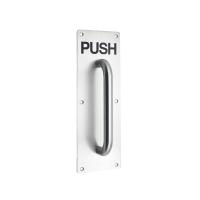 China Modern Sleek Stainless Steel 304 (SS304) Ambidextrous Touch Control Entrance Door Handle Push Pull Plate Design Easy 2-Year for sale