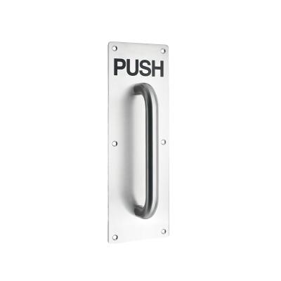 China Modern Sleek Stainless Steel 304 (SS304) Ambidextrous Touch Control Entrance Door Handle Push Pull Plate Design Easy 2-Year for sale
