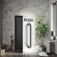 China Modern Sleek Stainless Steel 304 (SS304) Ambidextrous Touch Control Entrance Door Handle Push Pull Plate Design Easy 2-Year for sale