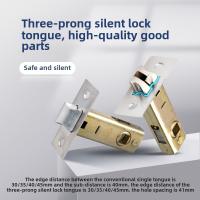 China Modern Single Tongue Bathroom Door Lock Durable Zinc Alloy Insert Three-Prong Silent Core 1 Year Warranty Total Project Solution for sale