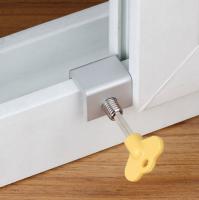 China Adjustable Sliding Double Window Locks Aluminum Alloy Door Frame Furniture Lock Plastic Key 7-23mm Fitting Home Office 360 for sale