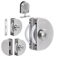 China 304 Stainless Steel Modern Double Door Furniture Lock Brass Key Anti-Theft Free Hole Sliding for Office Gym Bathroom School for sale
