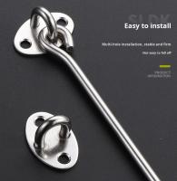 China Tisway Bold Solid Stainless Steel Staircase Furniture Lock Non-Perforated Modern Design Durable 180 Rotation Screw Free Glue for sale