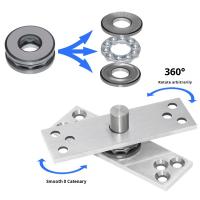 China 360-Degree Superior and Inferior Rotating Heavy-Duty Hidden Wood Furniture Hinge for Invisible Glass/Revolving Doors for sale
