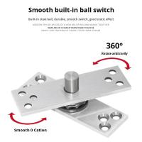 China 360-Degree Superior and Inferior Rotating Heavy-Duty Hidden Wood Furniture Hinge for Invisible Glass/Revolving Doors for sale
