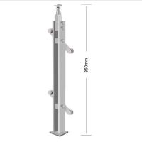 China Indoor Outdoor Staircase Balcony Tempered Glass Guardrail Posts 304 Stainless Steel Construction Engineering Antique Modern for sale