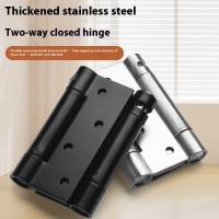 China Modern Design 6inch 5inch Black Automatic Rebound Hinge Thickened Stainless Steel One-Way Two-Way Soft Close Door Closing Hinge for sale