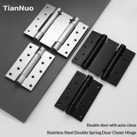 China Stainless Steel Double-Opening Single-Opening Spring Hinges Internal External Two-Way Free-Closing Door Closers Automatic Doors for sale